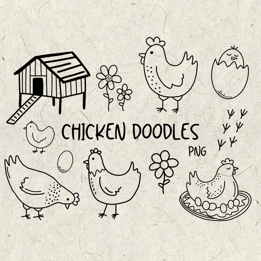 Chicken Doodles PNG – Meg Ann Co.