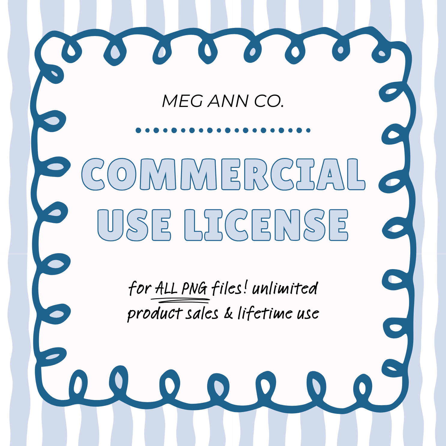 Commercial Use License (Over 100 Sales) – Meg Ann Co.